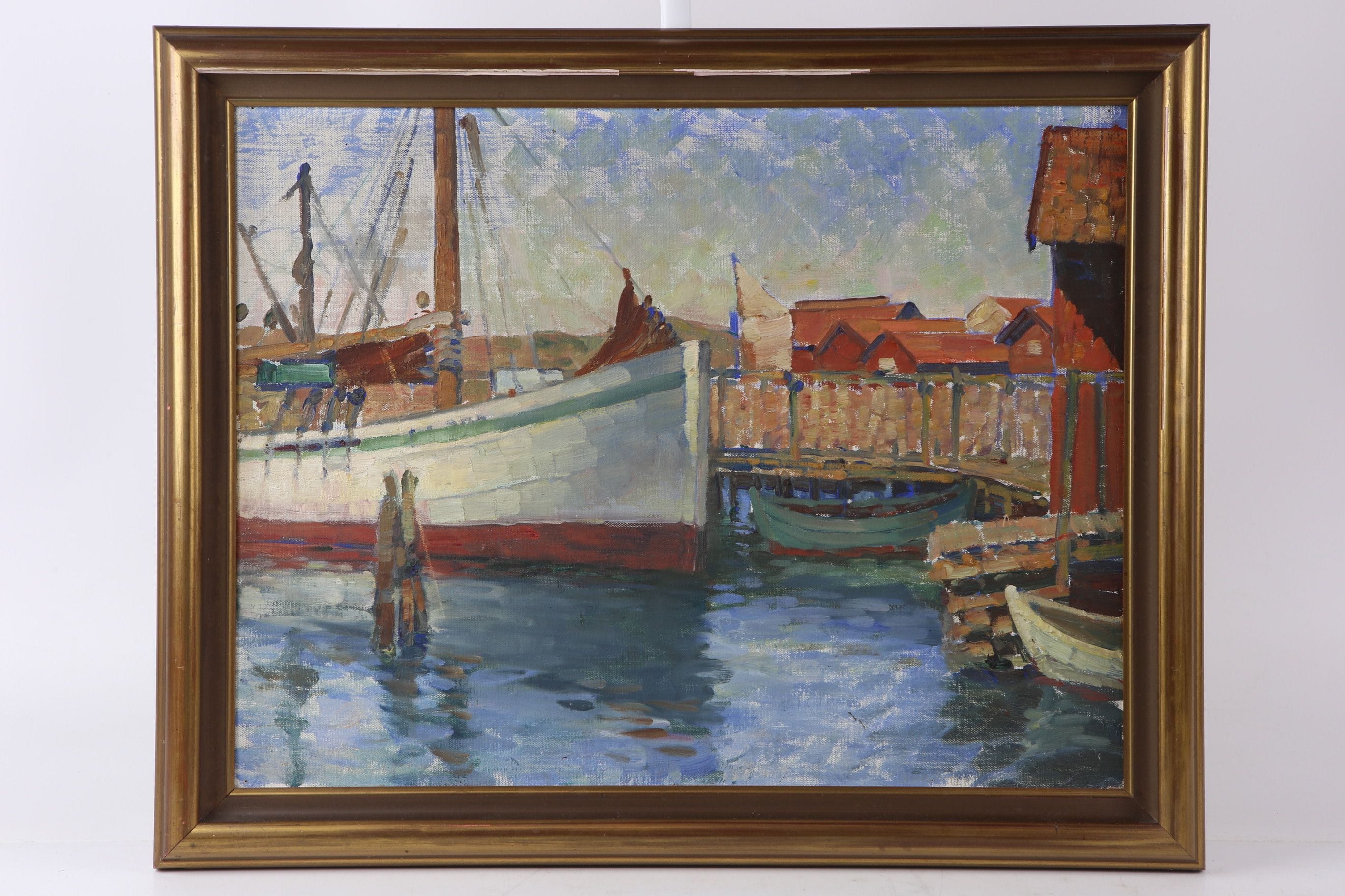 JOHN ÖSTERLUND (1875-1953), tillskriven, olja på pannå, "Motiv från ...