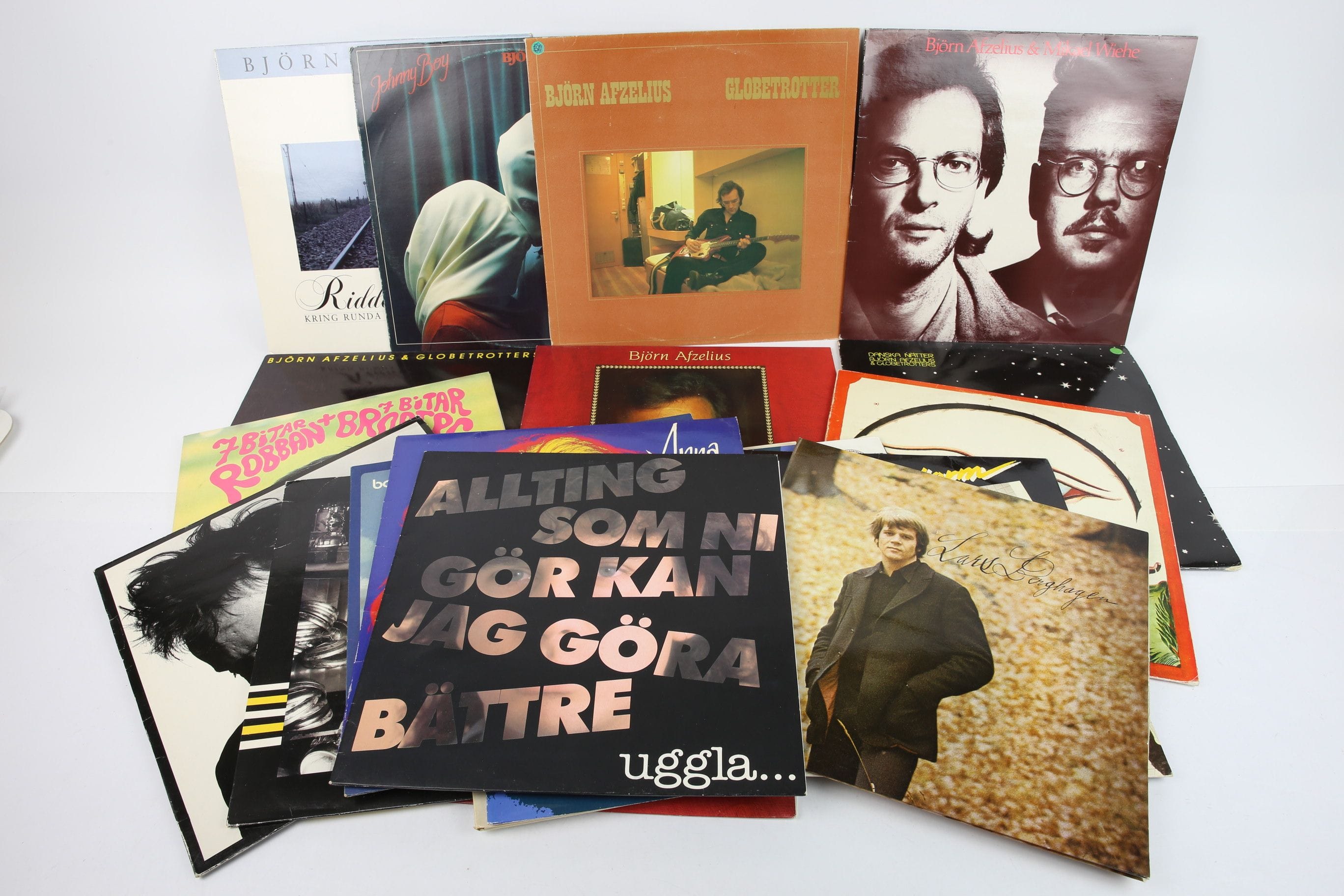 LP-SKIVOR, 20 st, svenskt, bl.a. Björn Afzelius, Thomas Wiehe, Magnus ...