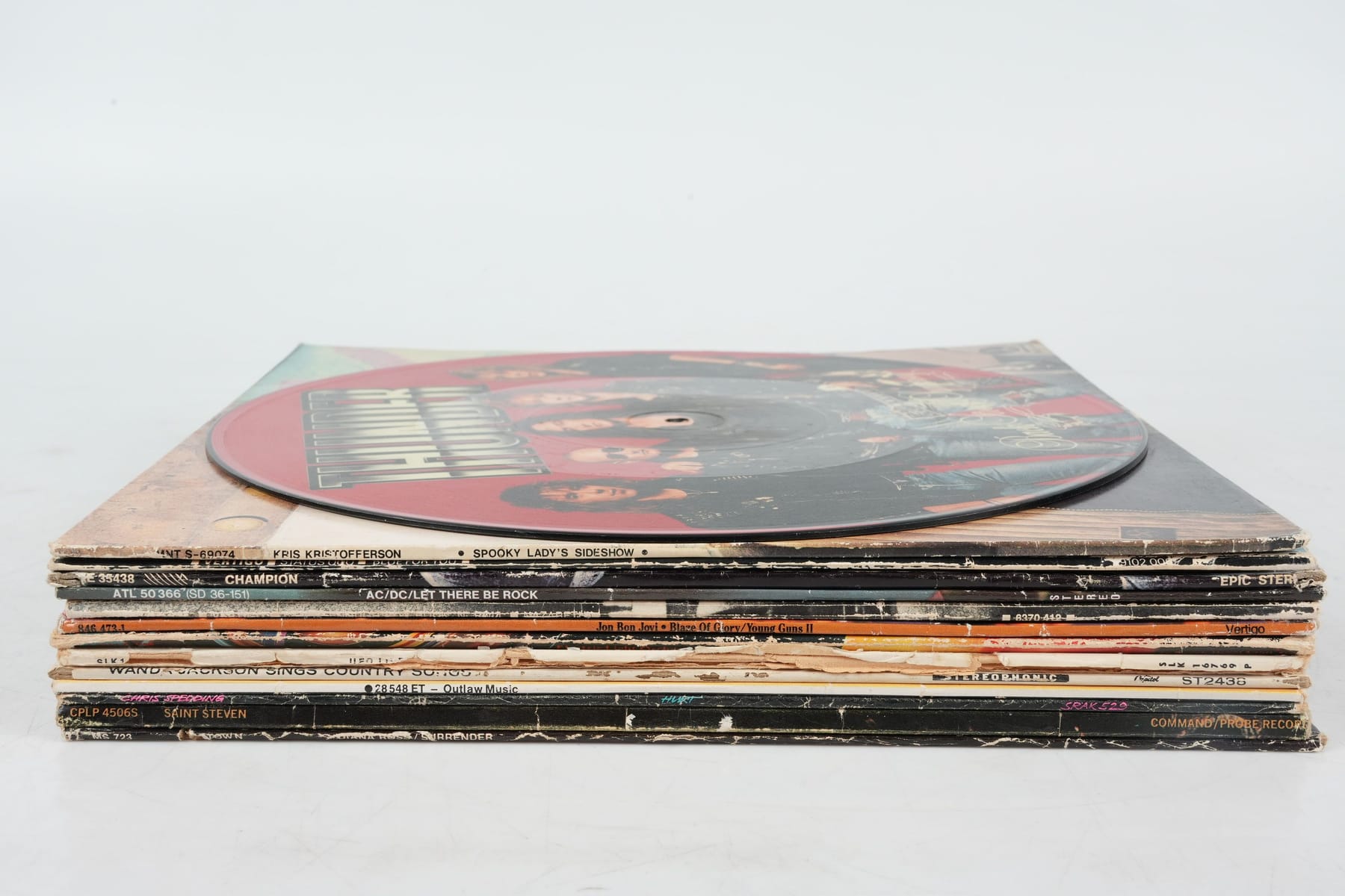 LP-SKIVOR, 14 st, bl.a. AC/DC, Status Qu… | Auktion.se