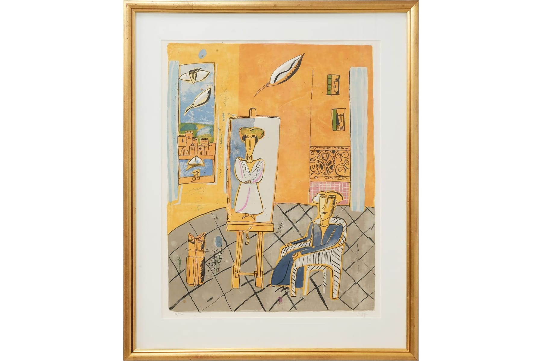 MADELEINE PYK (1934), färglitografi, "I… | Auktion.se
