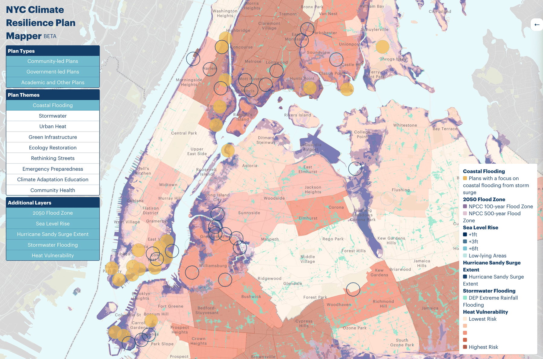 RPA | Sandy10 Community Resilience Plans Map