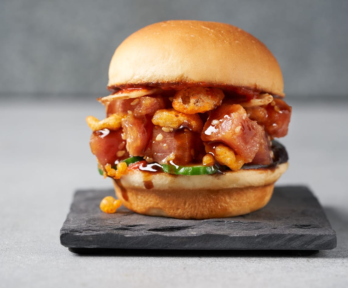 Angry Tuna Sushi Slider Recipe - King's Hawaiian® Foodservice
