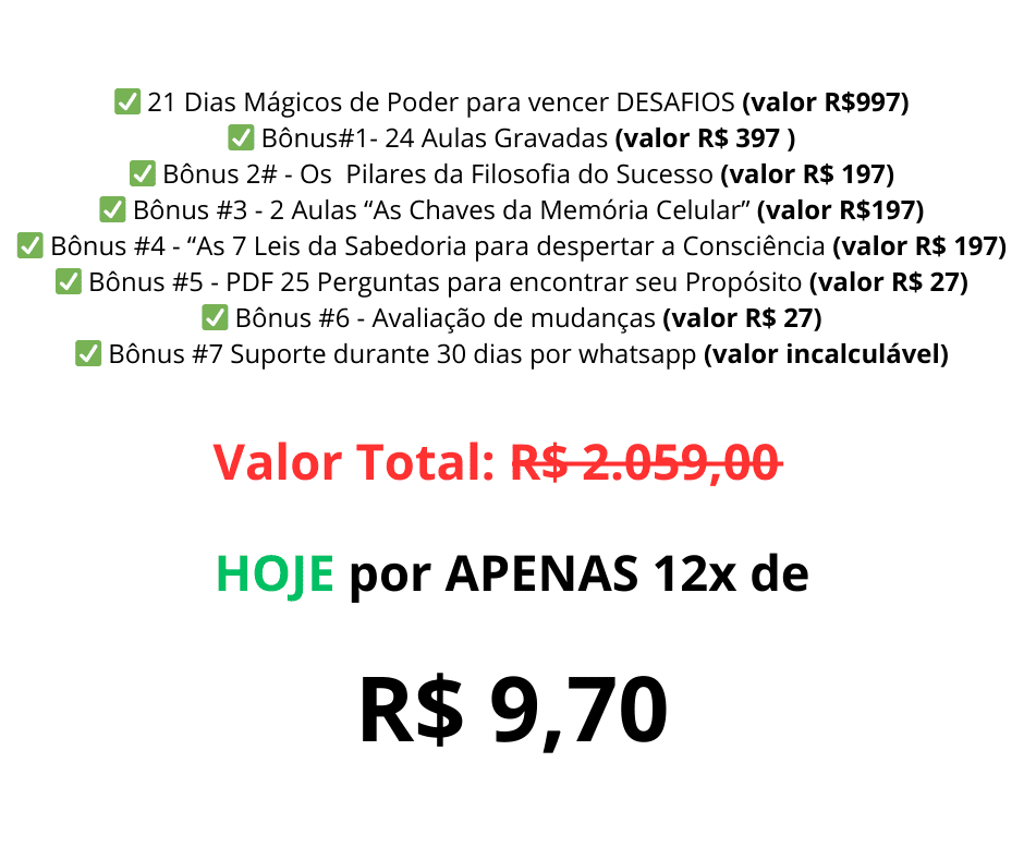 21 DIAS MÁGICOS DE PODER PARA VENCER DESAFIOS