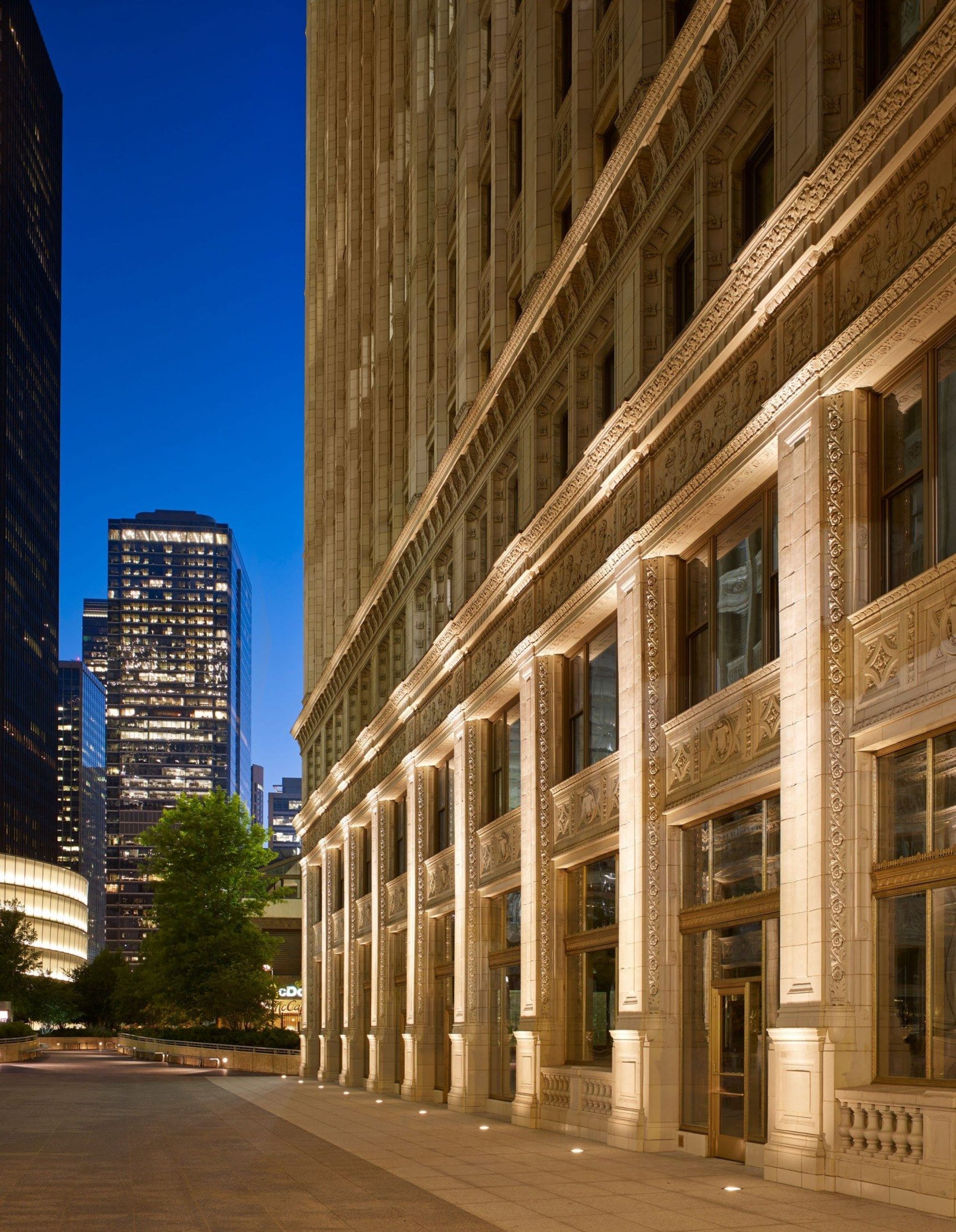 Wrigley Building Exterior Plaza and Lobby | Schuler Shook