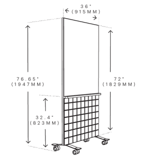 Products | Divy Mobile Markerboard with Felt | 3form